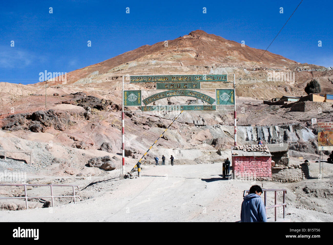 Cerro Rico, exterior gate, silver mine, Potosi, Bolivia Stock Photo - Alamy