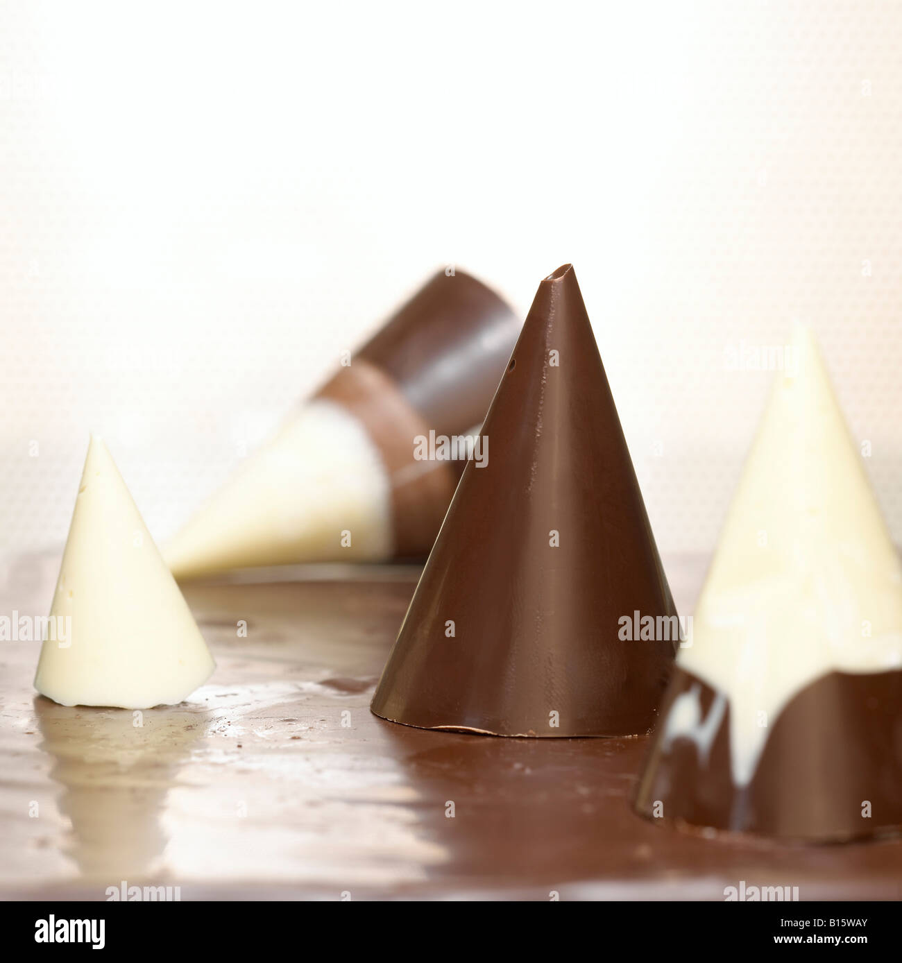 Chocolate, cone-shaped, close-up Stock Photo - Alamy