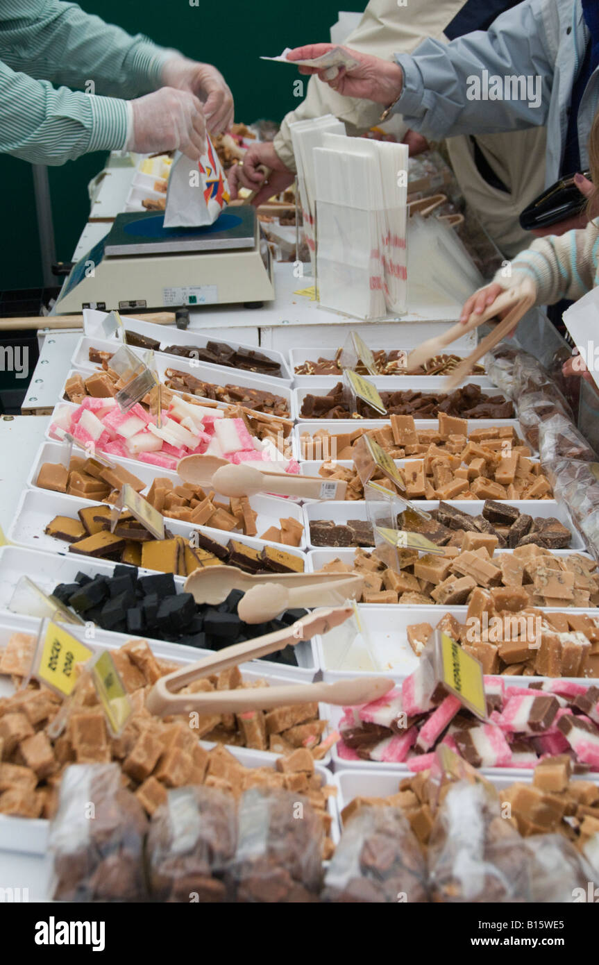 sweet stall laden with goods at Derbyshire Food and Drinks Fair ...