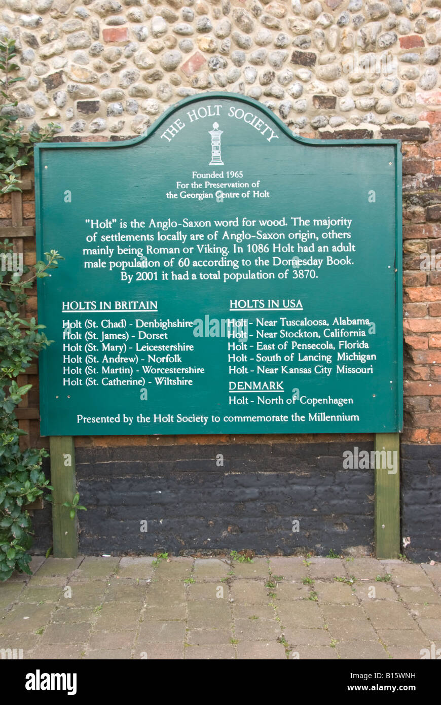 Sign in Holt listing out all the other towns and cities called Holt in ...