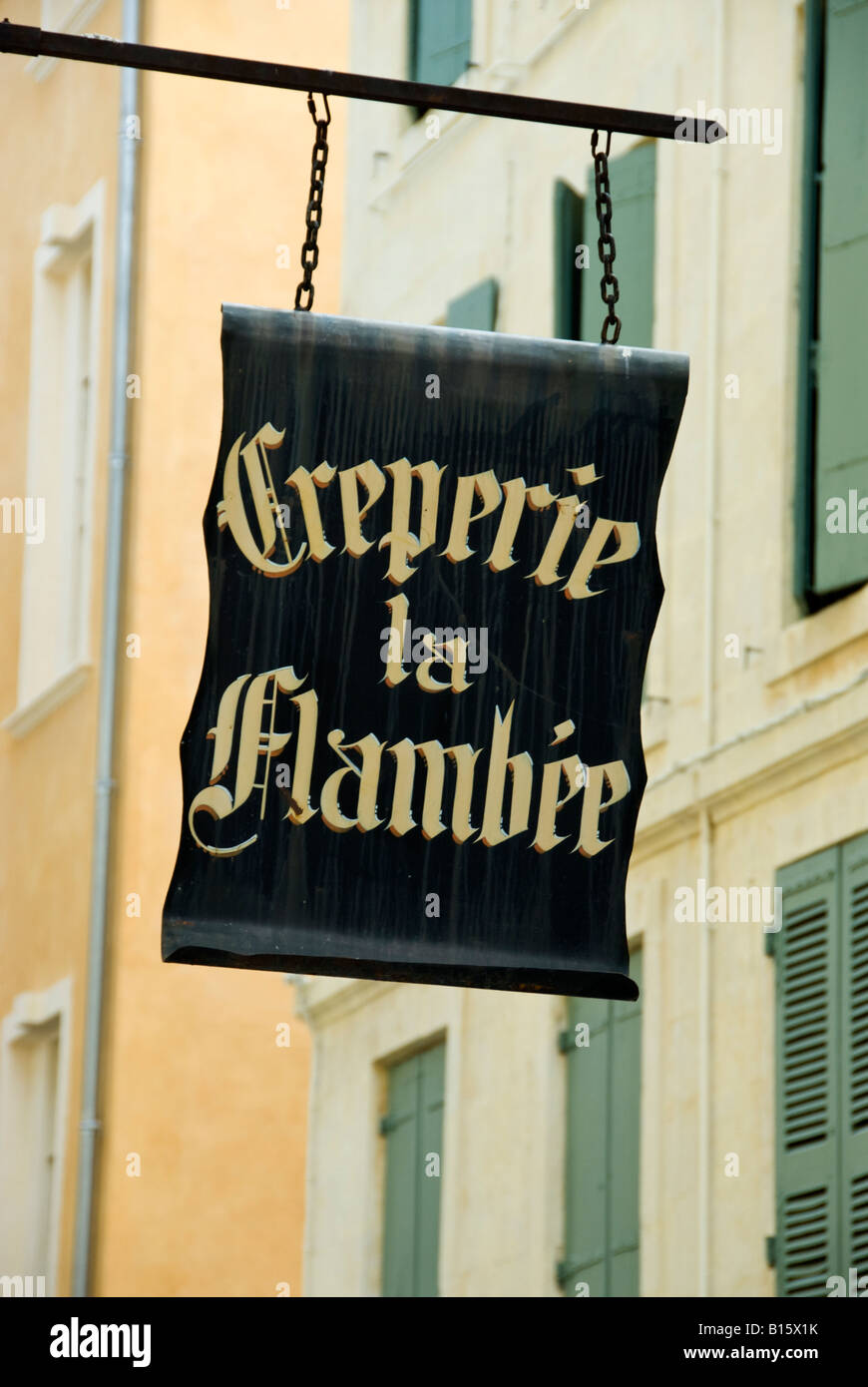 Creperie restaurant sign Nimes Gard France Europe Stock Photo - Alamy