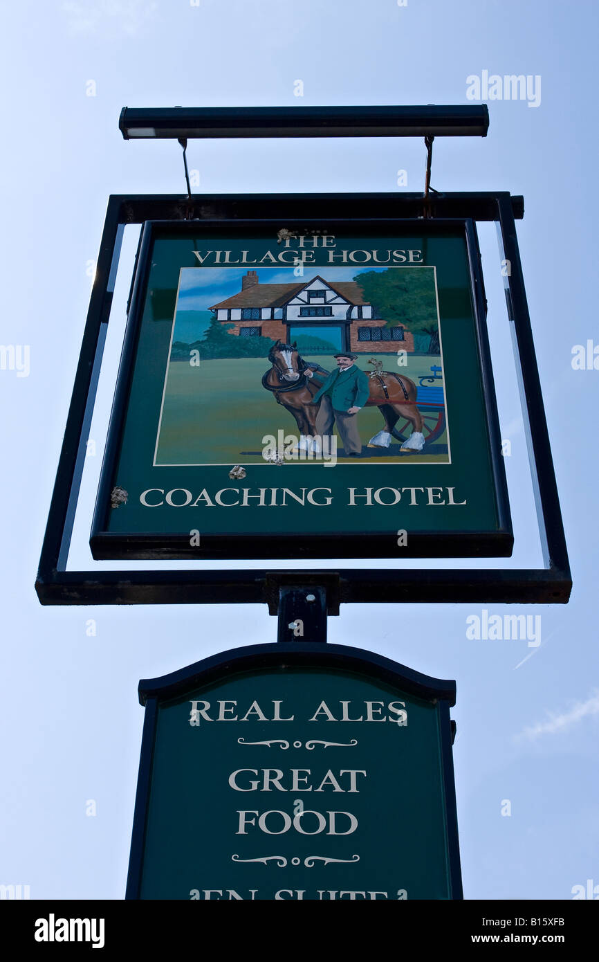 Village House Pub Sign, Findon Sussex England Stock Photo - Alamy