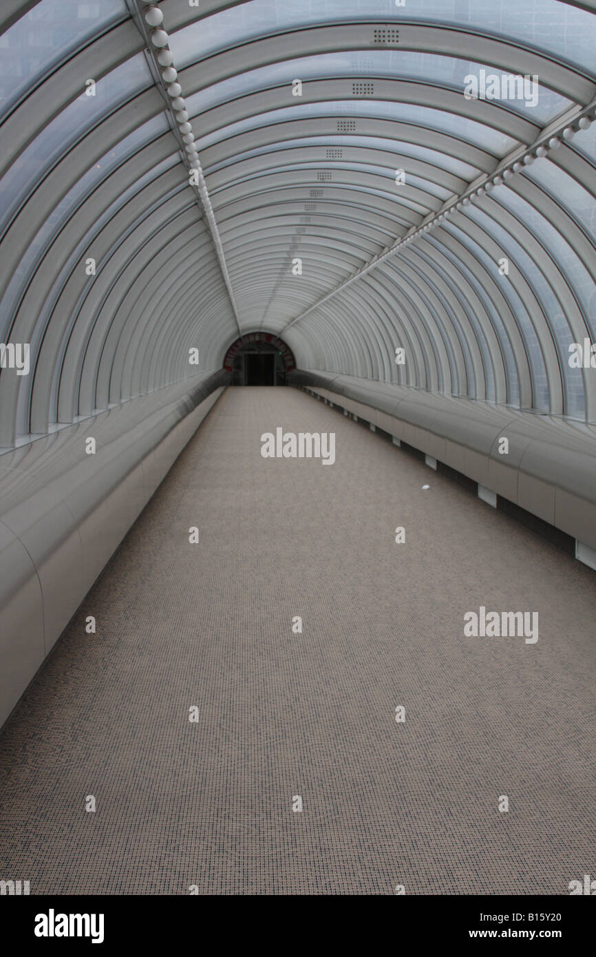 Glass tube walkway Stock Photo - Alamy