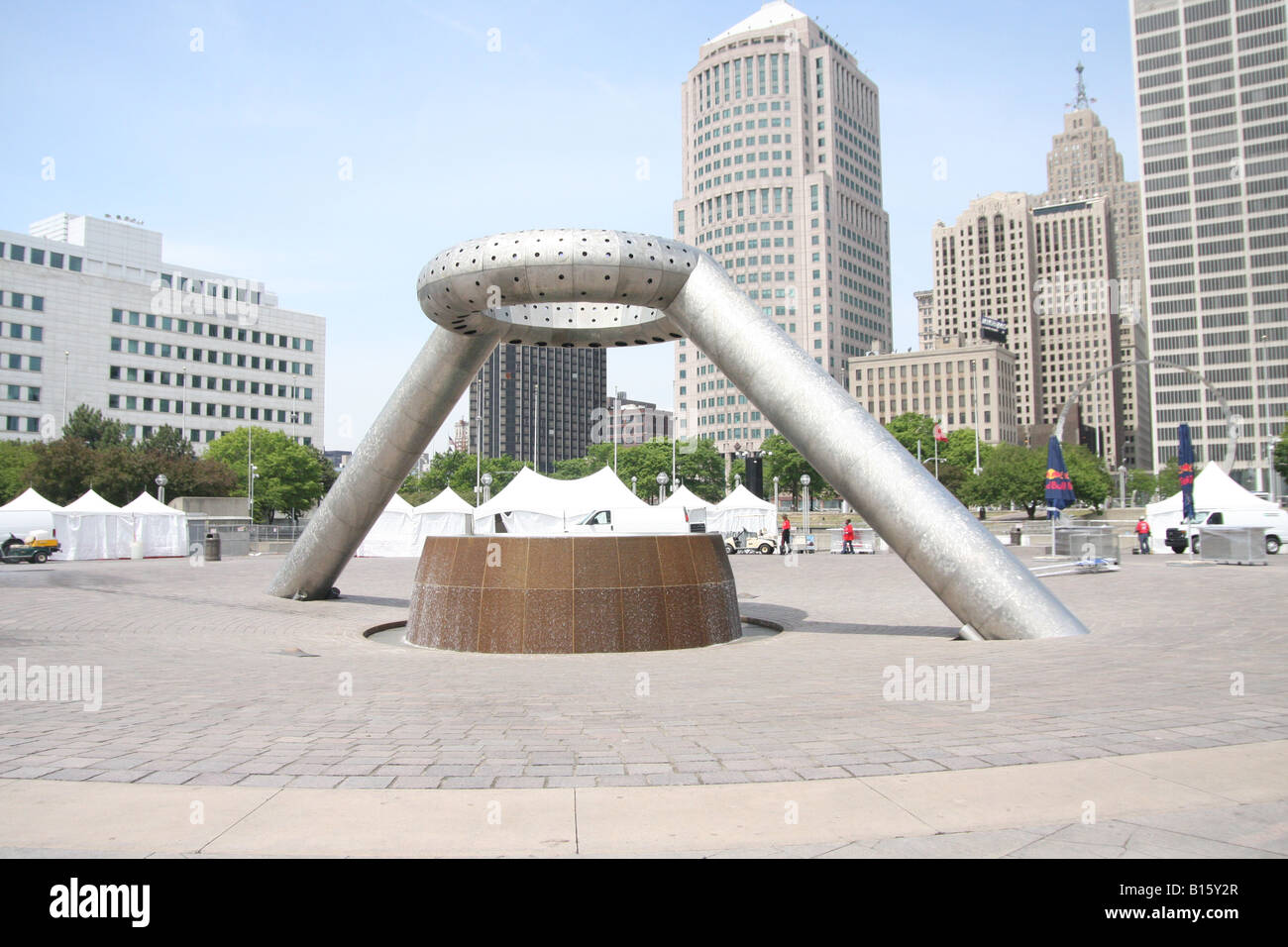 Horace E. Dodge and Son Memorial Fountain in Hart Plaza in Detroit ...