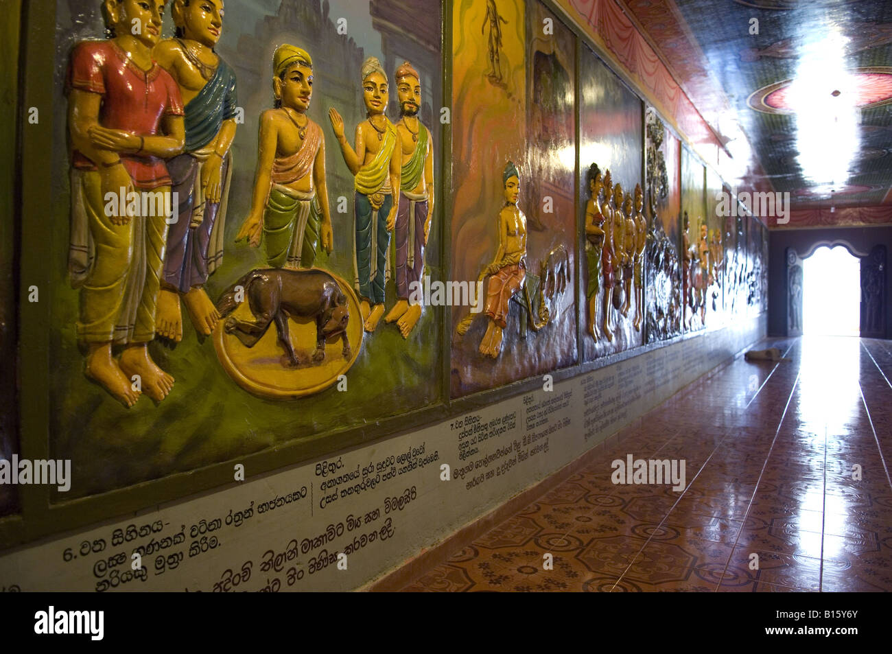 Inside the Buddhist Temple near Bentota Stock Photo - Alamy