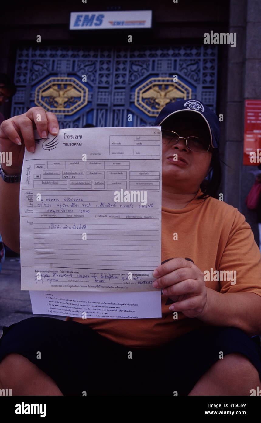 A woman and her writing for service , Bangkok General Post office , 30 ...