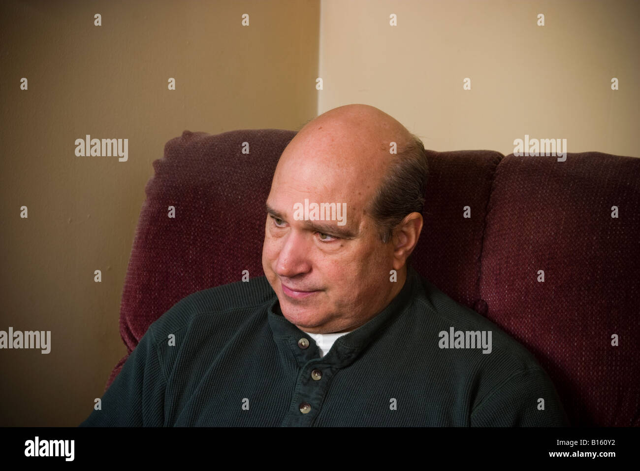 Middle age balding man posing MODEL RELEASED Stock Photo - Alamy