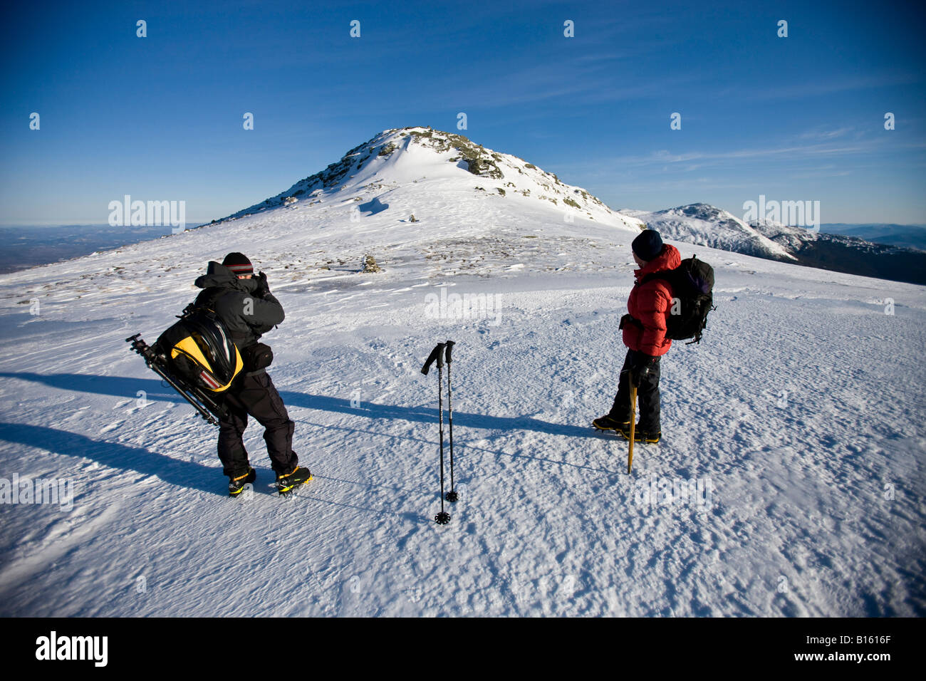 Ty Wivell photographs climbing guide Paul Cormier on Mount Clay above ...