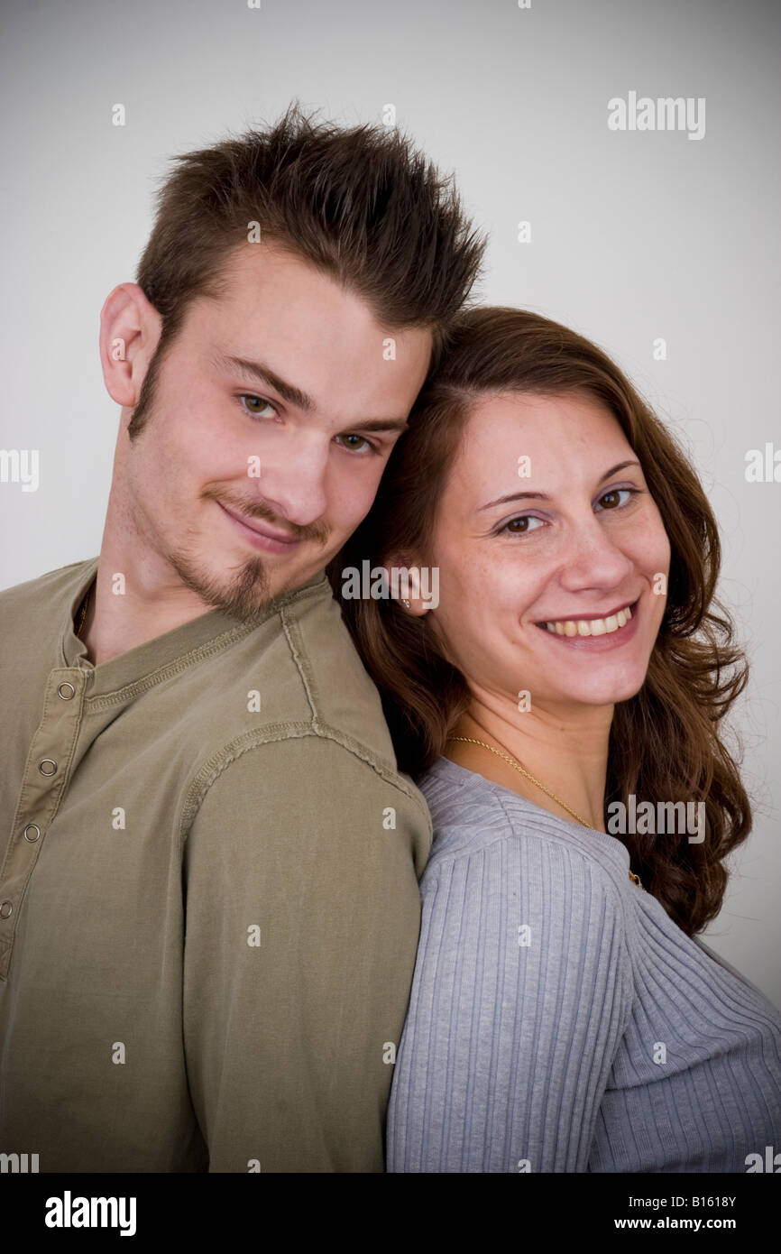 Young couple posing together MODEL RELEASED Stock Photo - Alamy