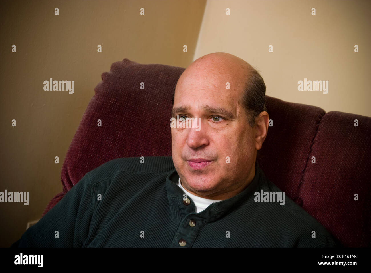 Middle age balding man posing MODEL RELEASED Stock Photo - Alamy