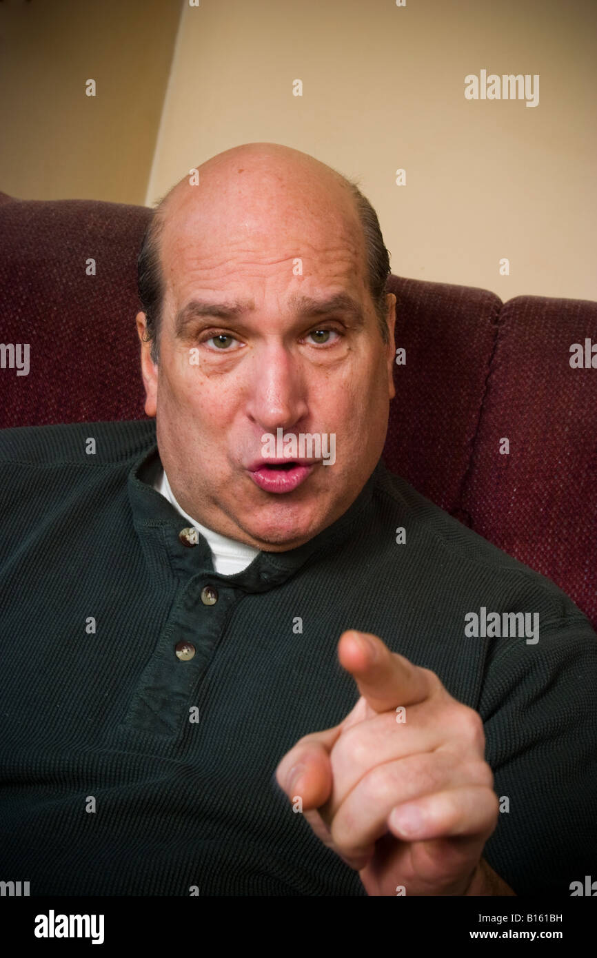 Middle age balding man posing MODEL RELEASED Stock Photo - Alamy