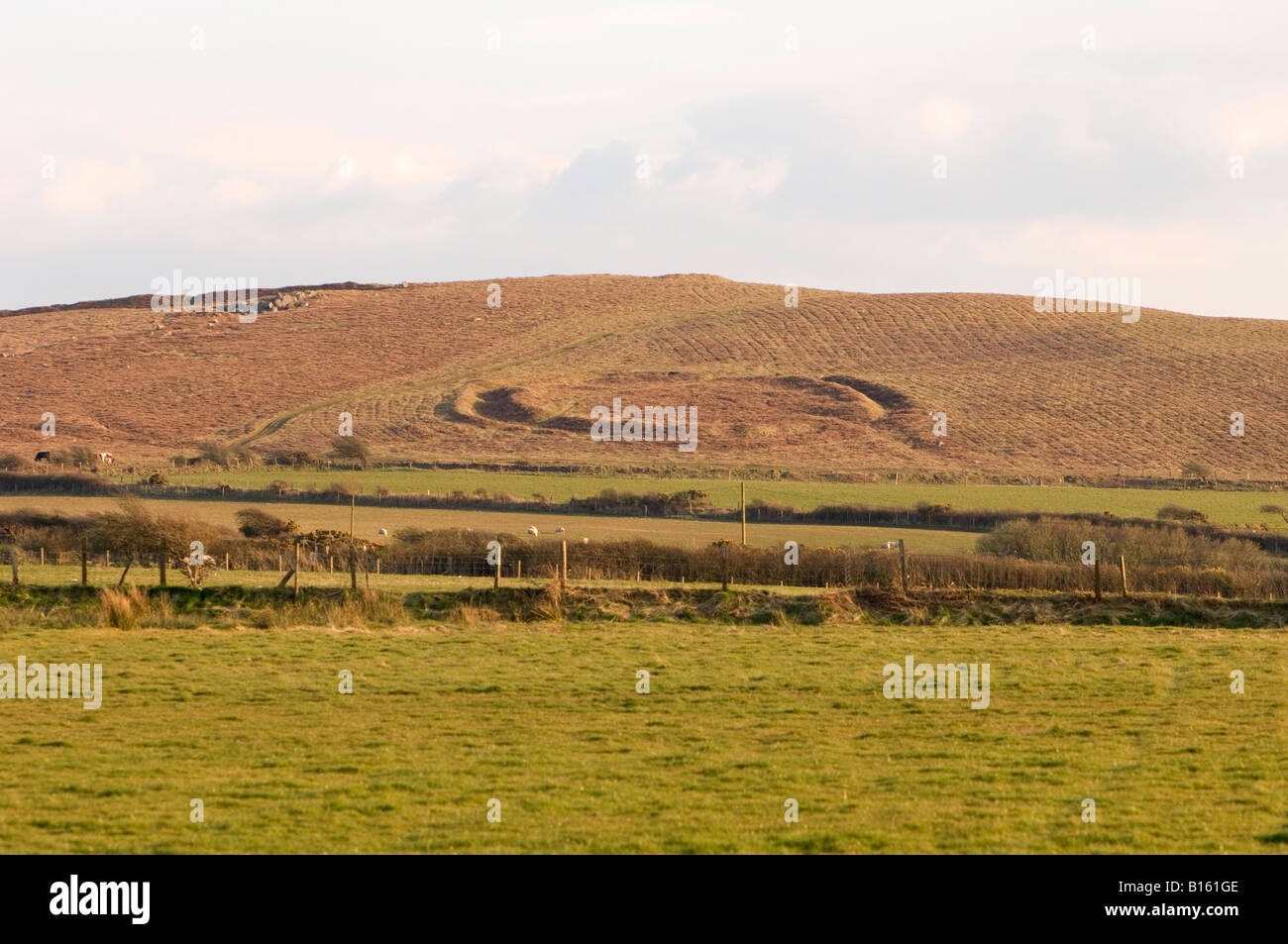 Hardings Down Iron Age Hill Fort Gower Stock Photo - Alamy