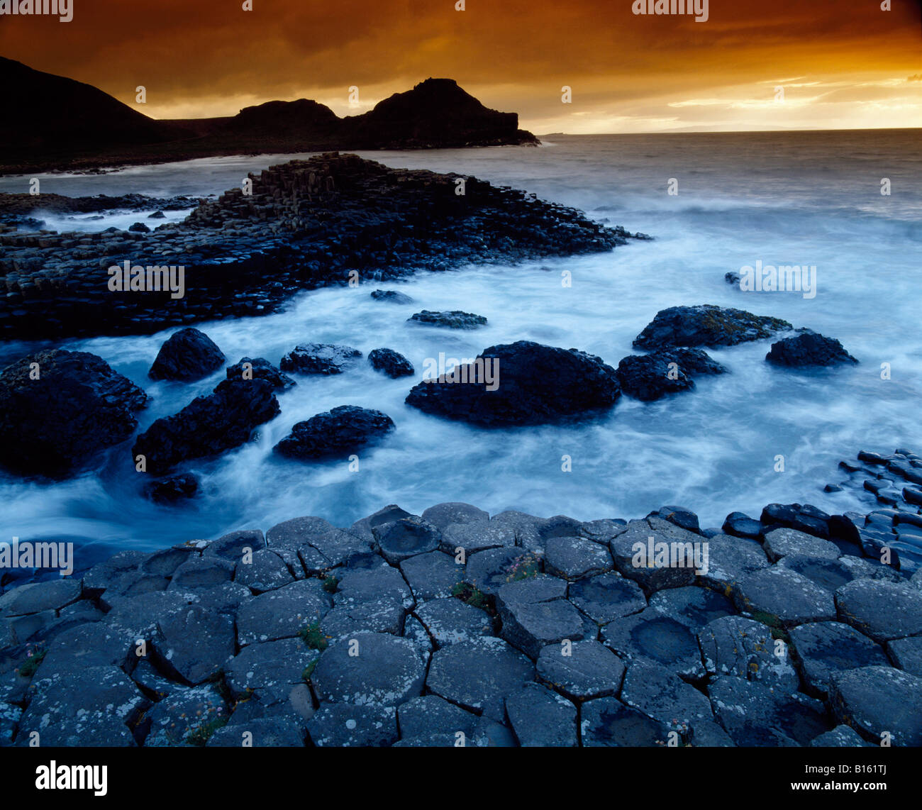 Giant's Causeway, County Antrim, Ireland, Basalt Columns Stock Photo ...