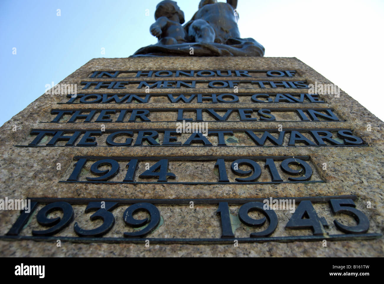detail of british war memorial in kingston upon thames, southwest ...
