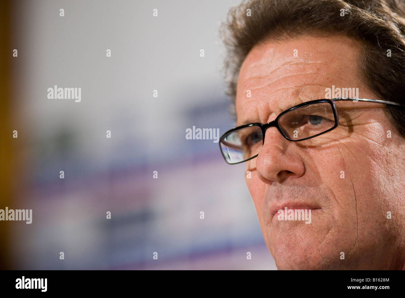 Fabio Capello manager of England football team speaks at a press ...