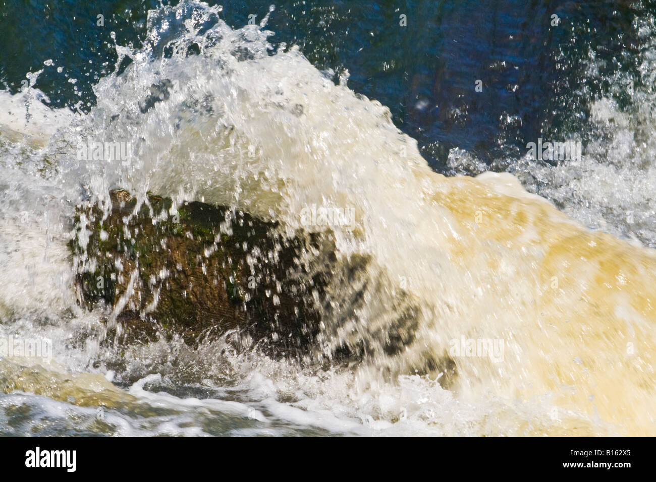 The weir at Paper Mill Lock, near Little Baddow, Essex, England UK ...