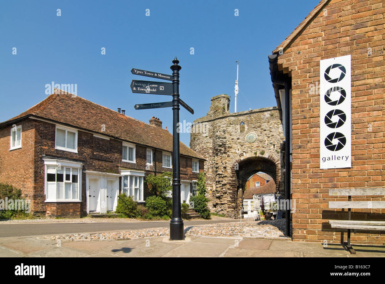 Horizontal wide angle of the ancient stone archway "Land Gate" on ...
