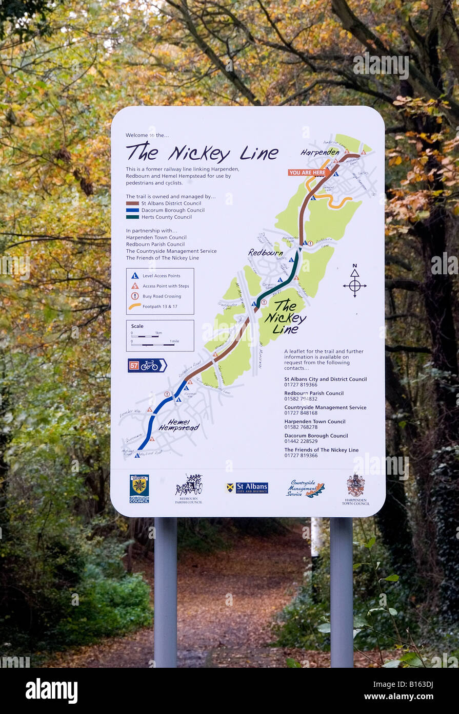 Leafy path through the woods along a disused railway track called the ...