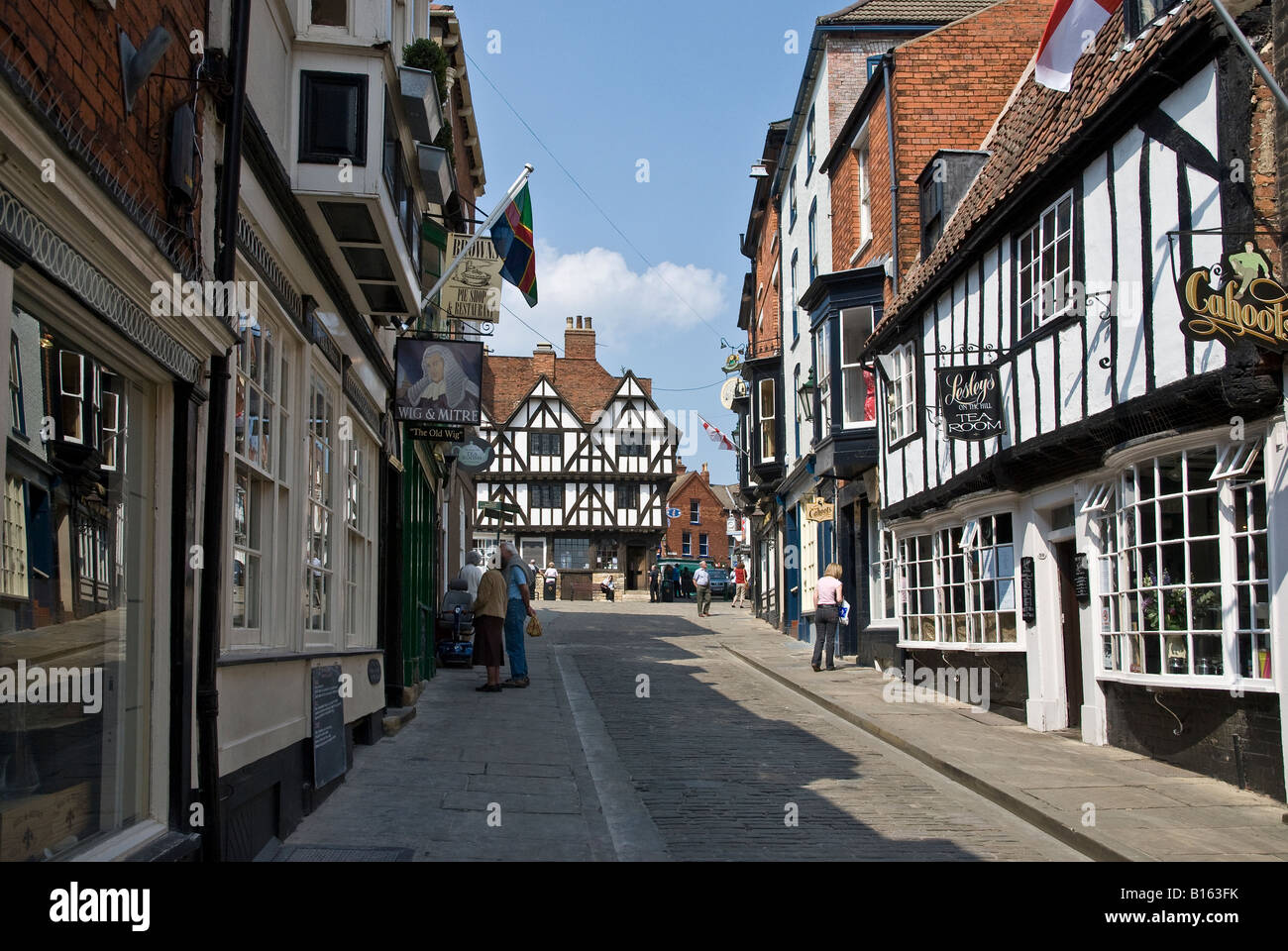Top of Steep Hill Lincoln UK Stock Photo - Alamy