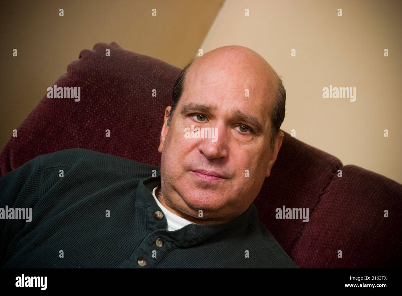 Middle age balding man posing MODEL RELEASED Stock Photo - Alamy