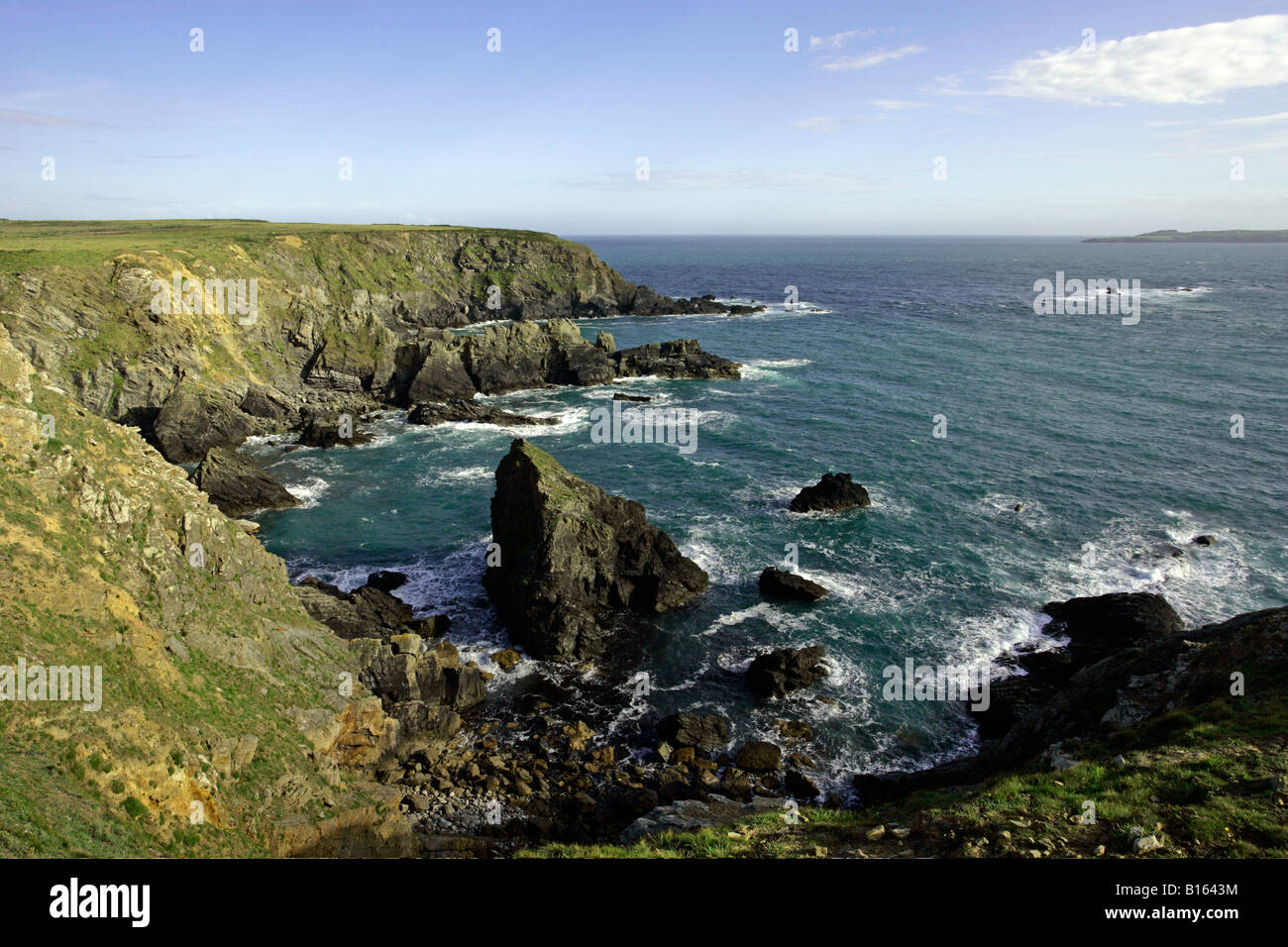 Cliffs near St Martin s Haven Stock Photo - Alamy