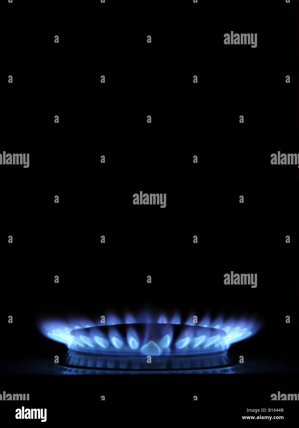 BURNING BRITISH GAS COOKER RING RE GAS FUEL ENERGY RISING PRICES COSTS ...