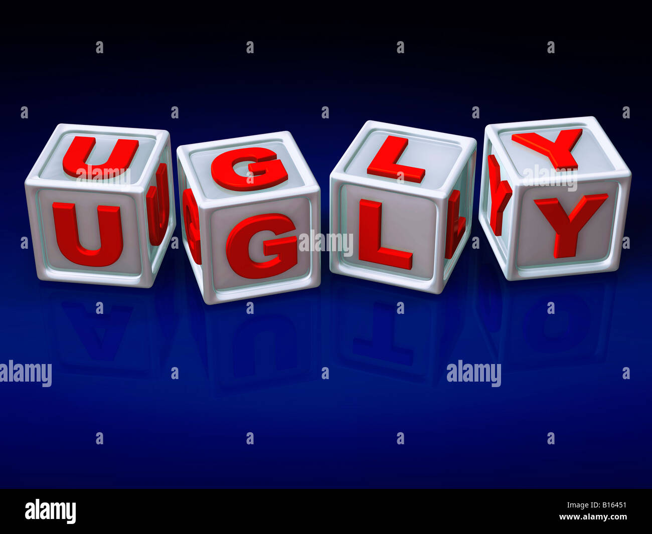 Block letters 3d concept illustration Stock Photo - Alamy