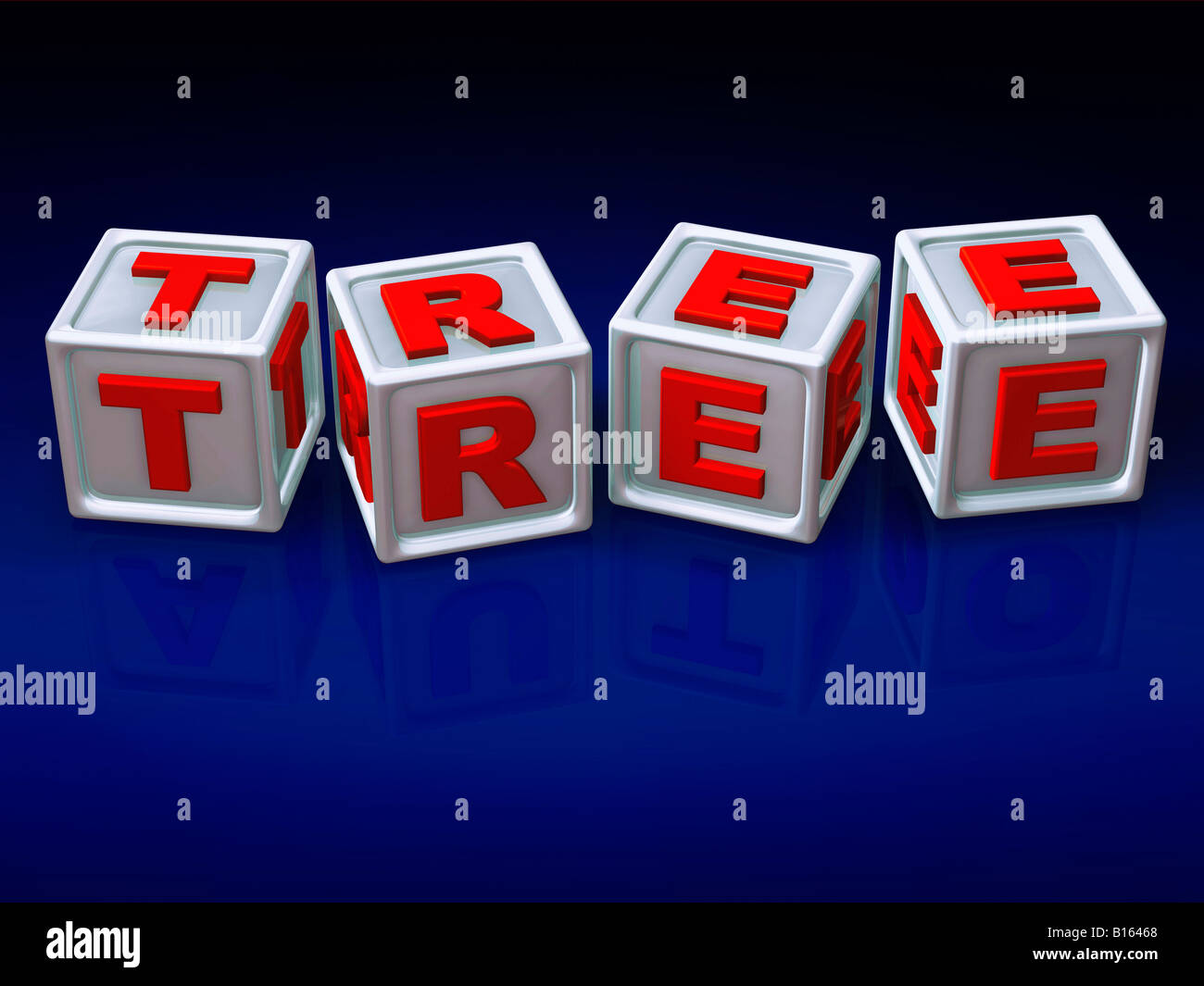 Block letters 3d concept illustration Stock Photo - Alamy