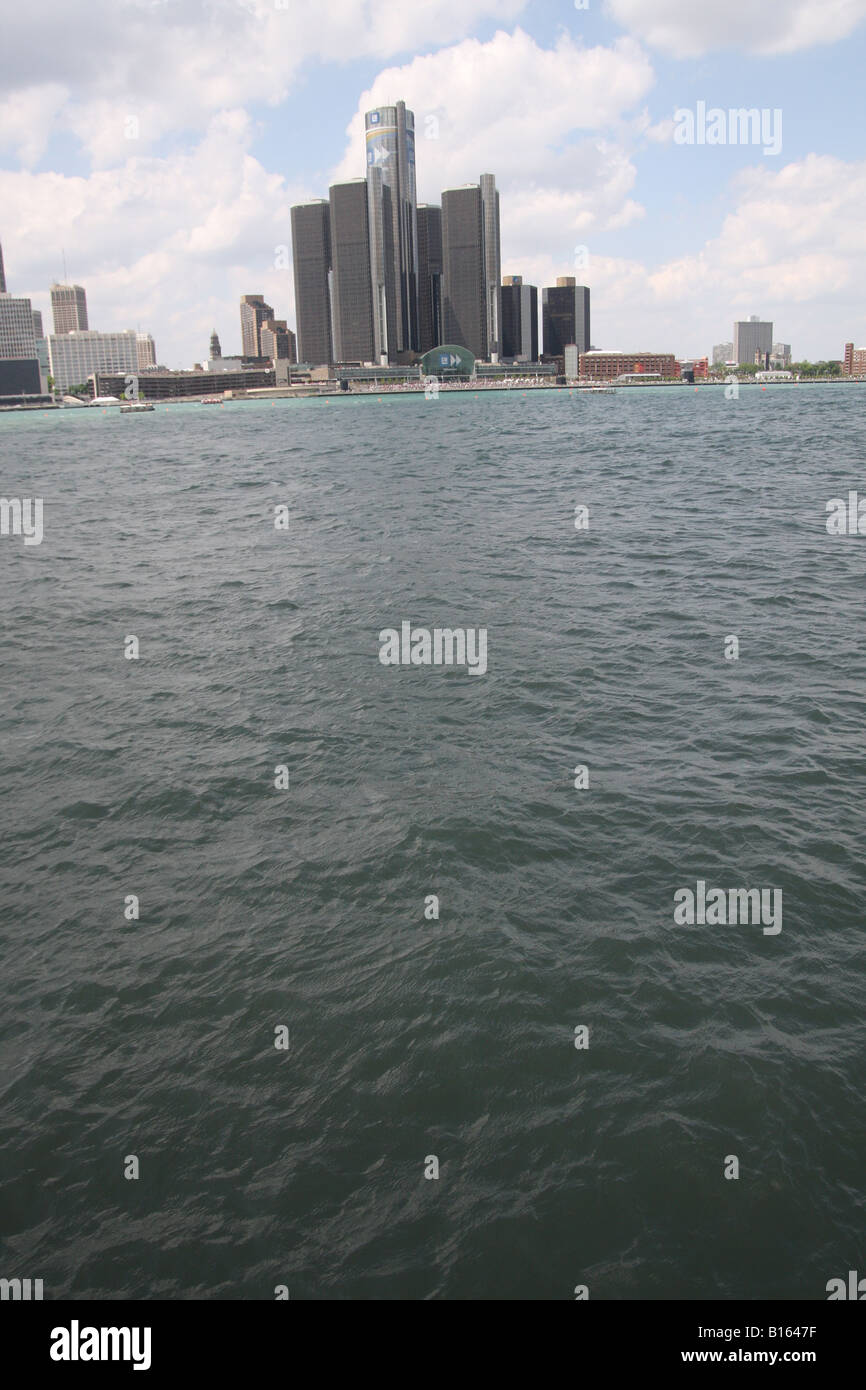Detroit Renaissance Center and Detroit River Stock Photo - Alamy