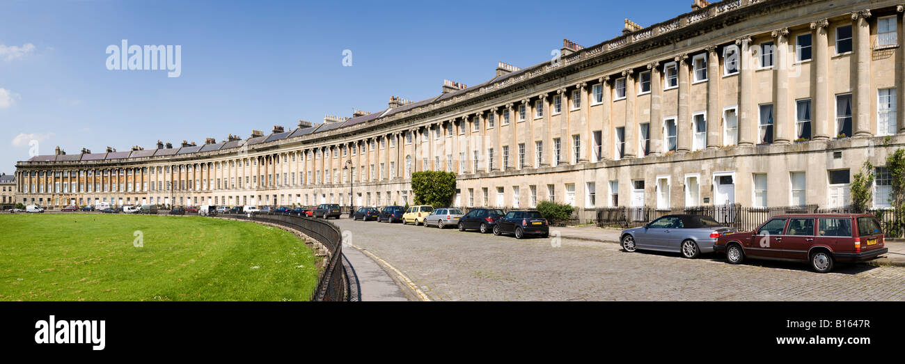 A panoramic view of Royal Crescent, Bath Stock Photo - Alamy