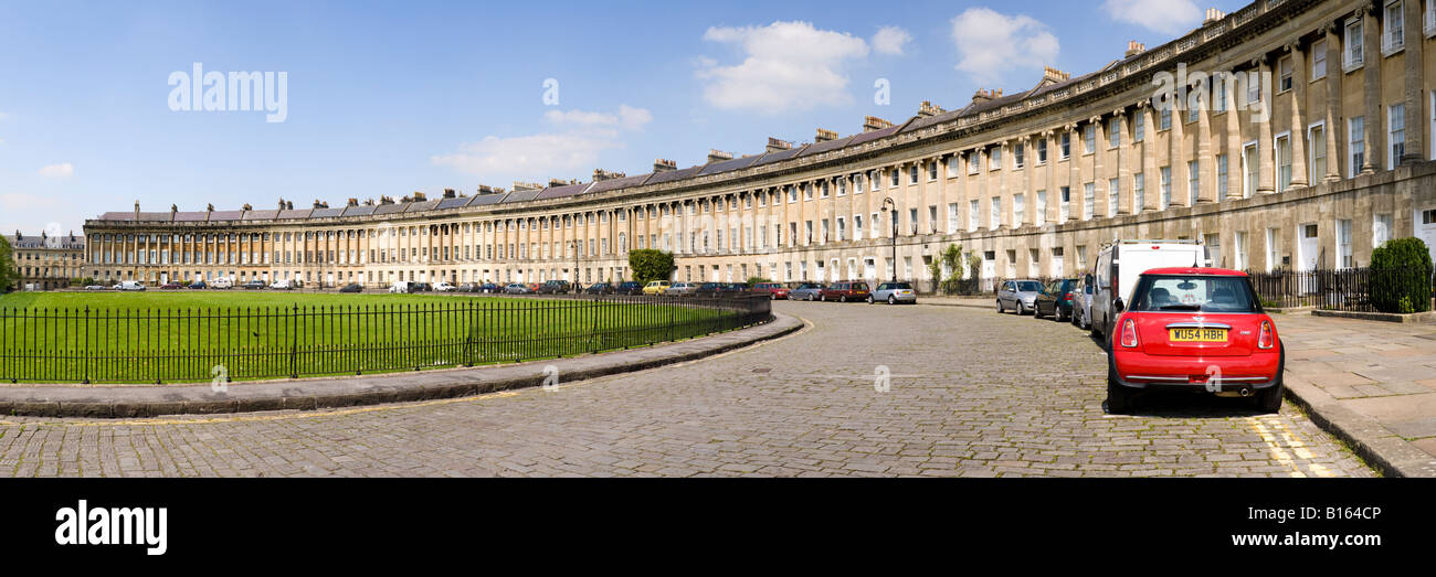 A panoramic view of Royal Crescent, Bath Stock Photo - Alamy