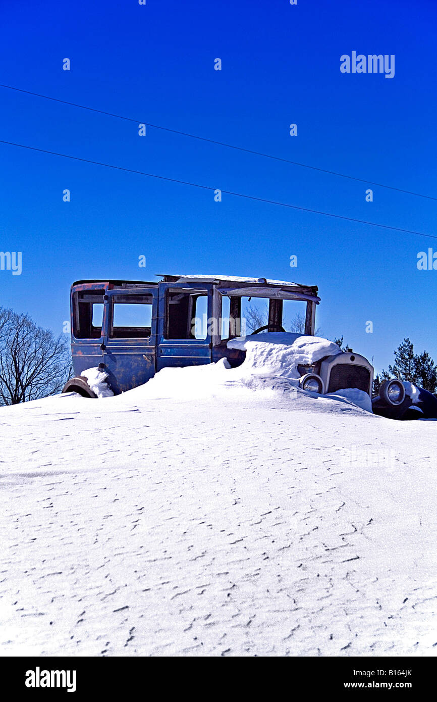 American classic car snow hi-res stock photography and images - Alamy