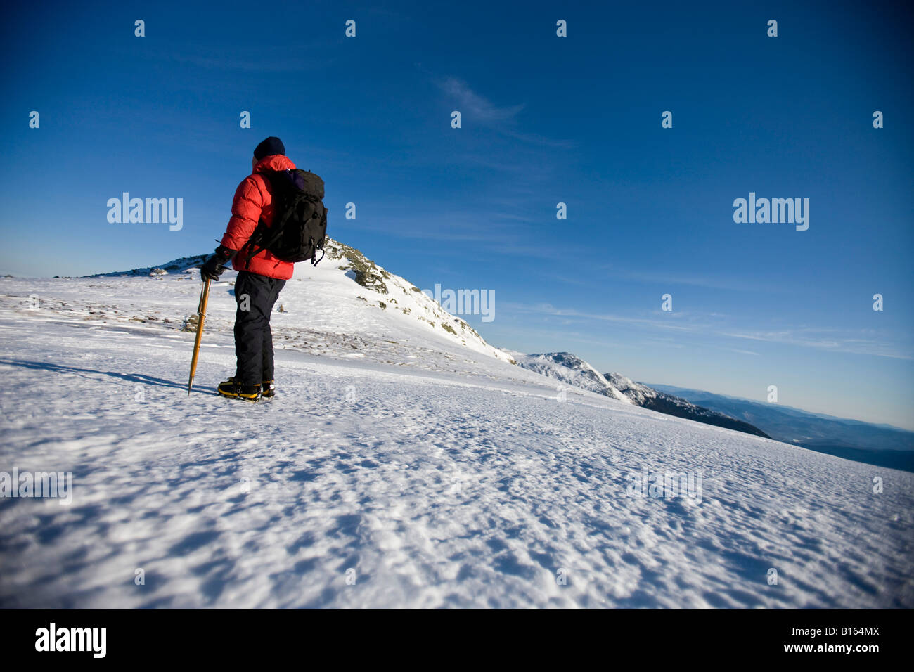 Climbing guide Paul Cormier on Mount Clay above the Great Gulf in New ...