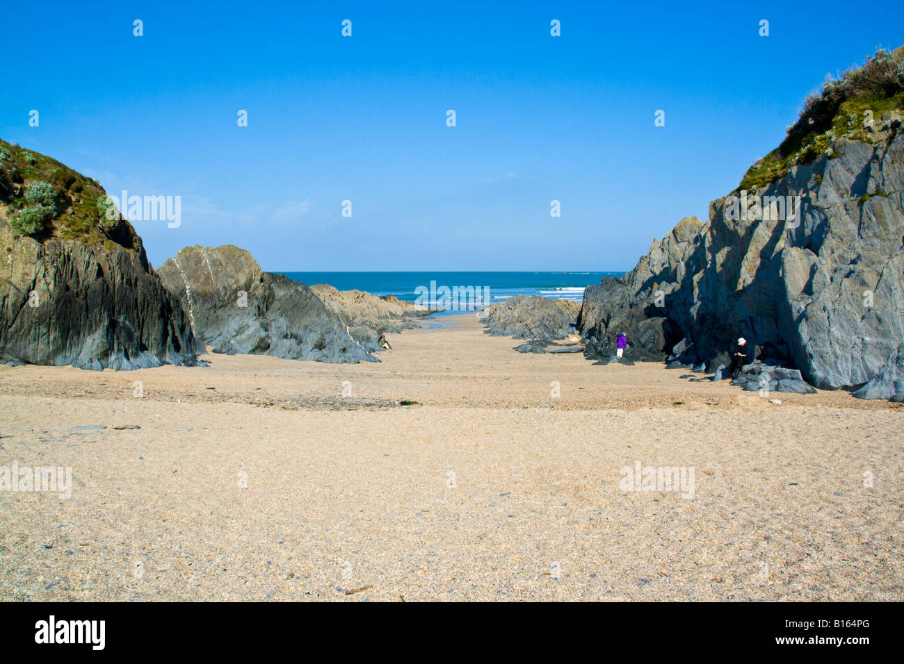 On Barricane Beach near Woolacombe Devon England UK Stock Photo - Alamy