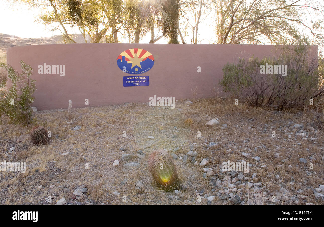 Entrance Sign to South Mountain Park Phoenix AZ USA Stock Photo - Alamy