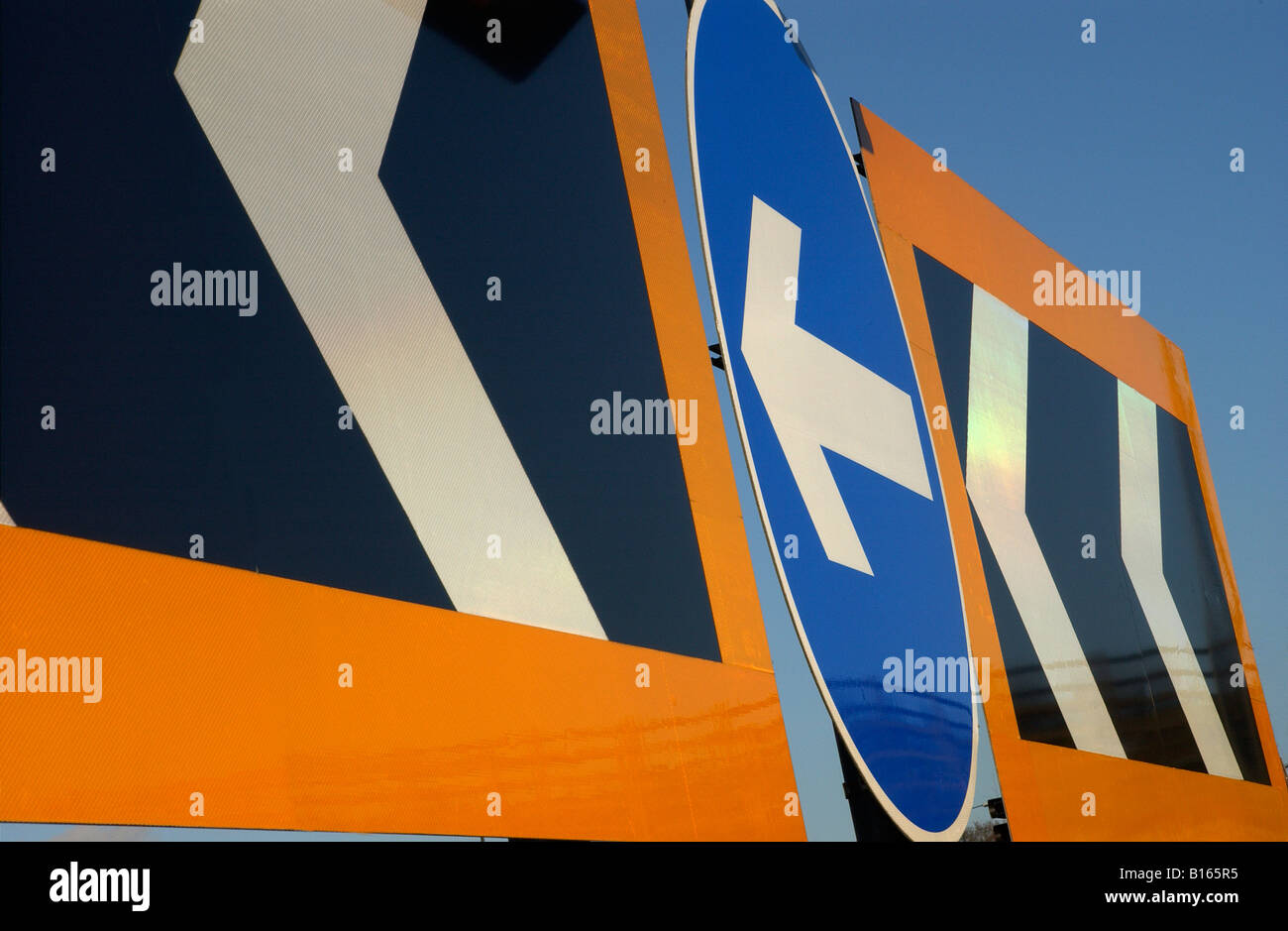 Traffic signs directional arrows Stock Photo - Alamy