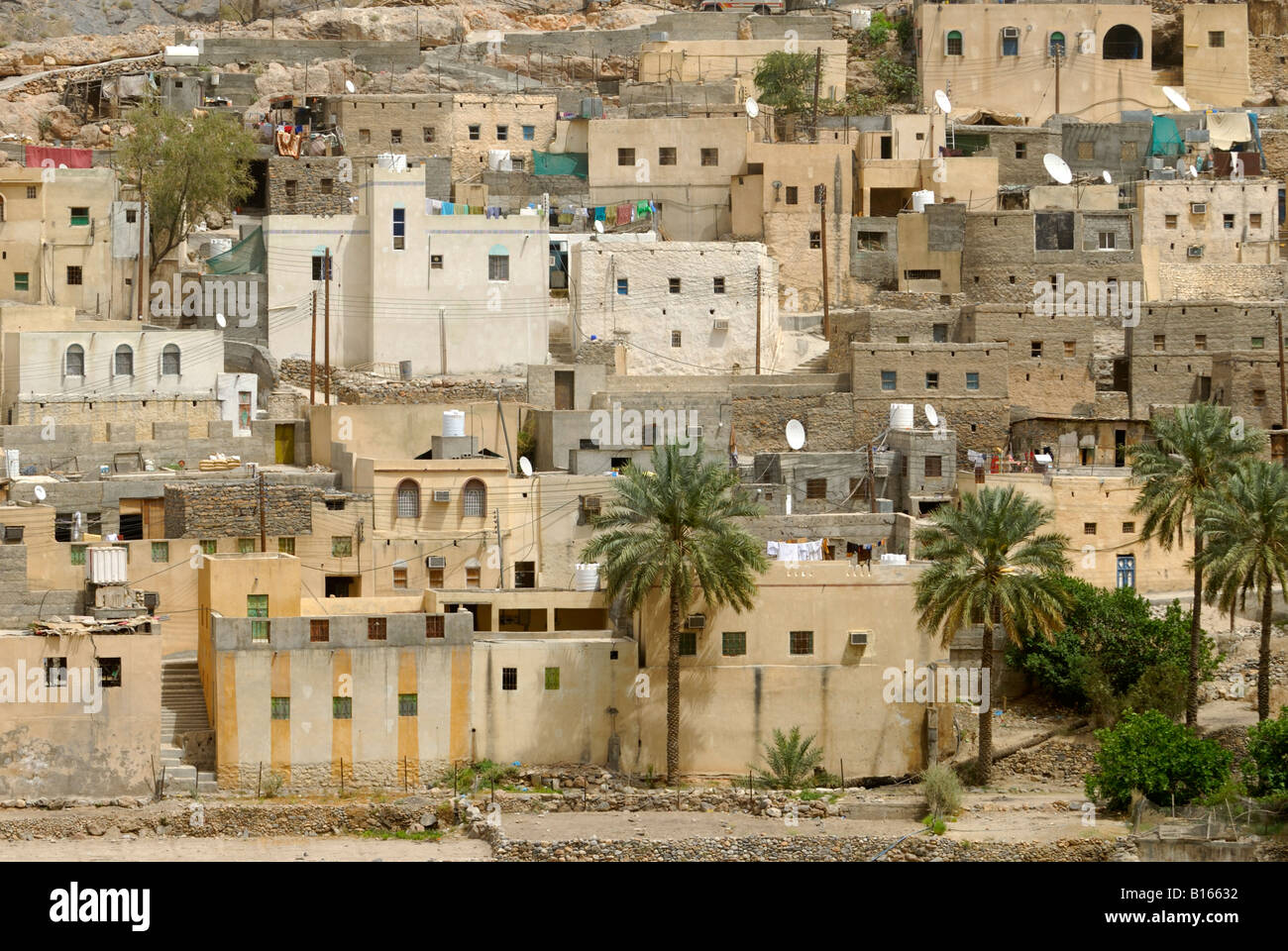 The village of Balad Sayt in the Hajar mountains of the Sultanate of ...