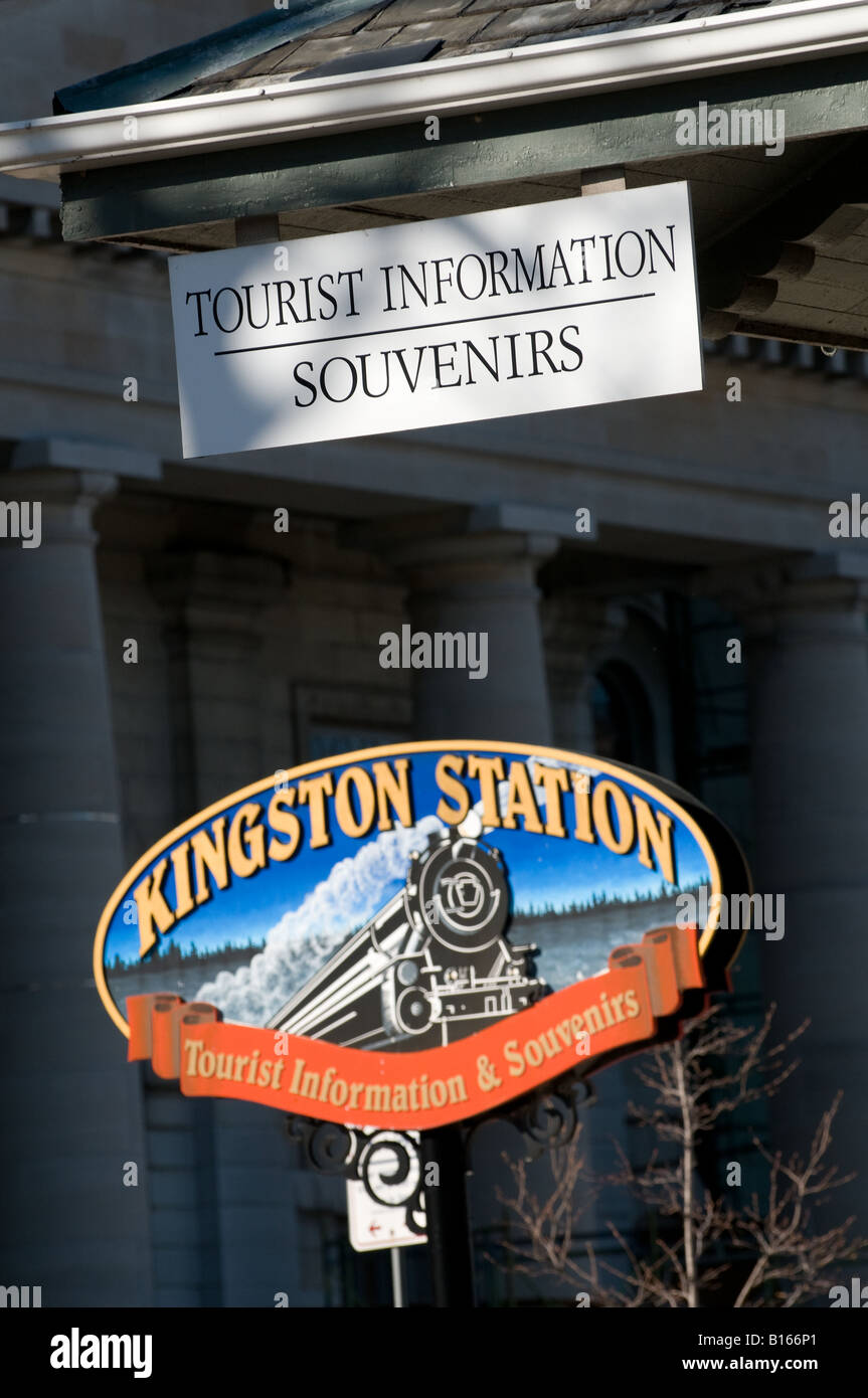 Tourist Information and Souvenirs sign at Kingston Station in Kingston ...