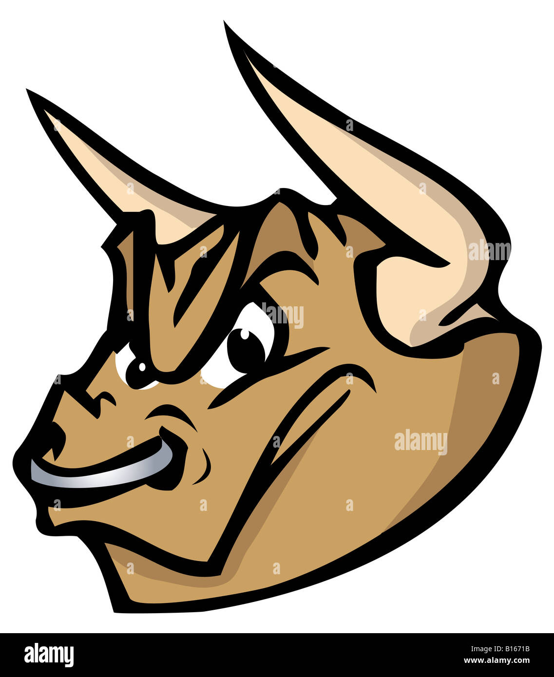 cartoon illustration of a bull Stock Photo - Alamy