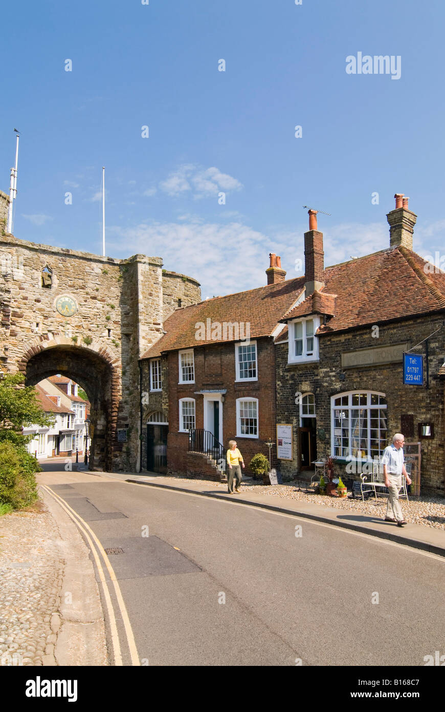 Vertical wide angle of the ancient stone archway "Land Gate" on Hilders ...