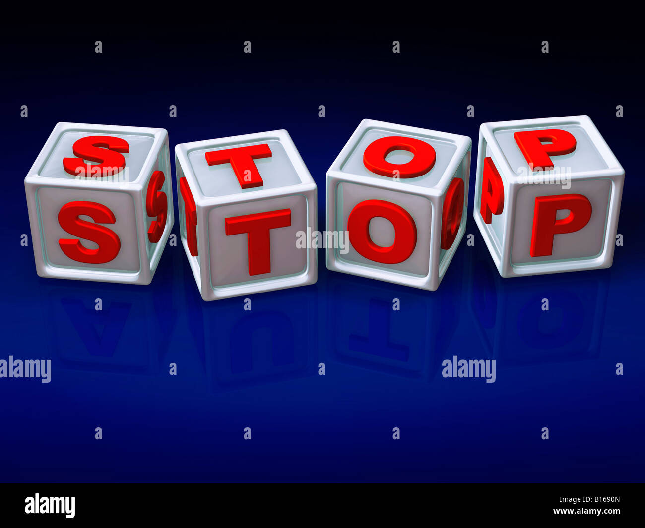 Block letters 3d concept illustration Stock Photo - Alamy