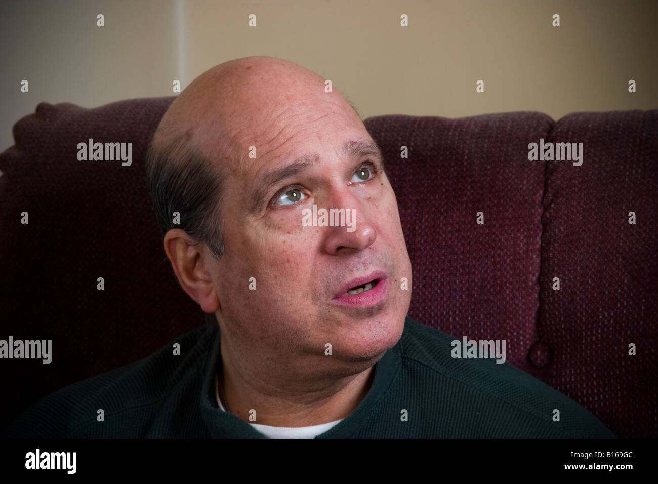 Middle age balding man posing MODEL RELEASED Stock Photo - Alamy