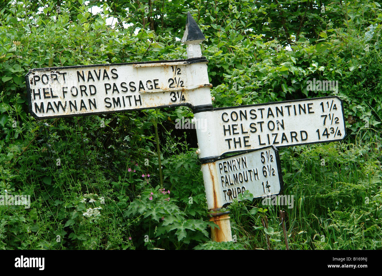 Country Road Signs Cornwall High Resolution Stock Photography and ...