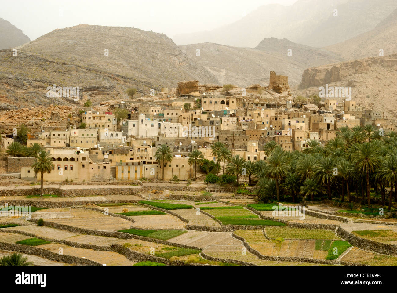The village of Balad Sayt in the Hajar mountains of the Sultanate of ...