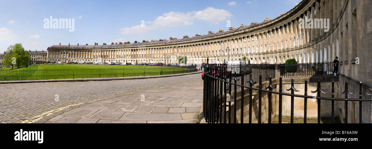 A panoramic view of Royal Crescent, Bath Stock Photo - Alamy