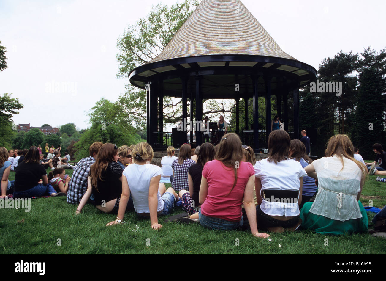 Young People Watching A Performance At The Leek Arts Festival In The ...