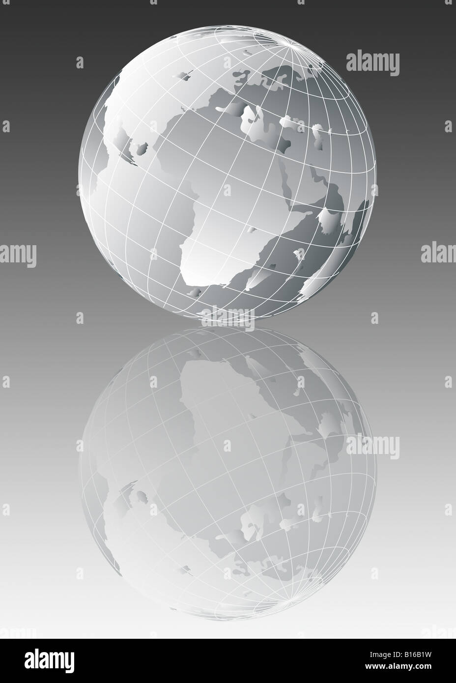 Silver Earth globe, ultrahigh resolution Stock Photo - Alamy