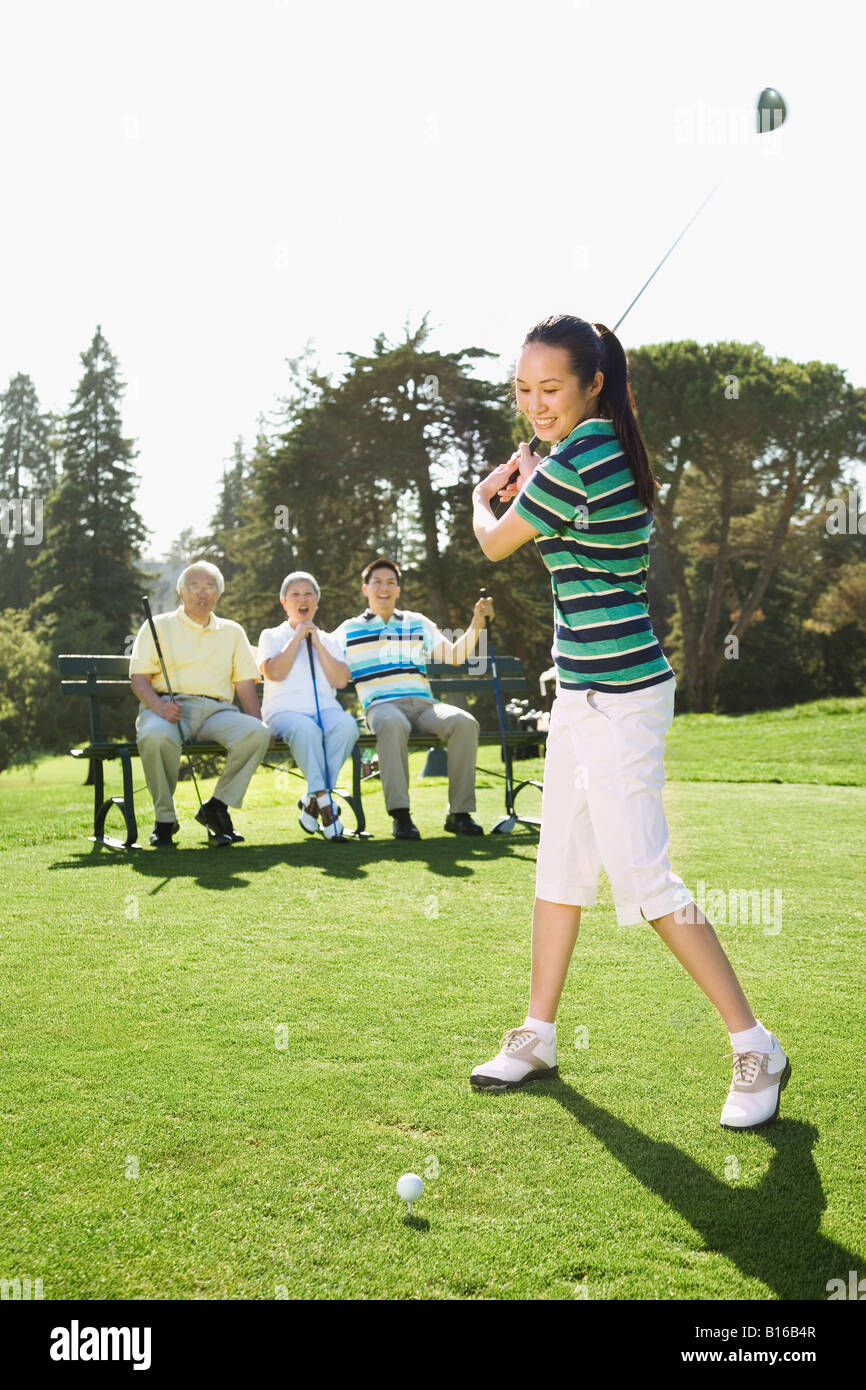 Asian woman playing golf hi-res stock photography and images - Alamy