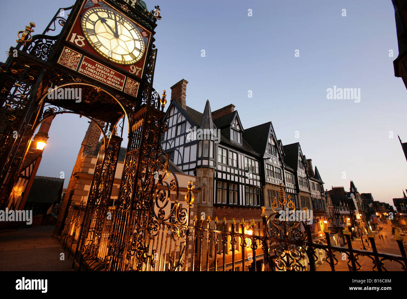 City of Chester, England. Night view of the John Douglas designed ...