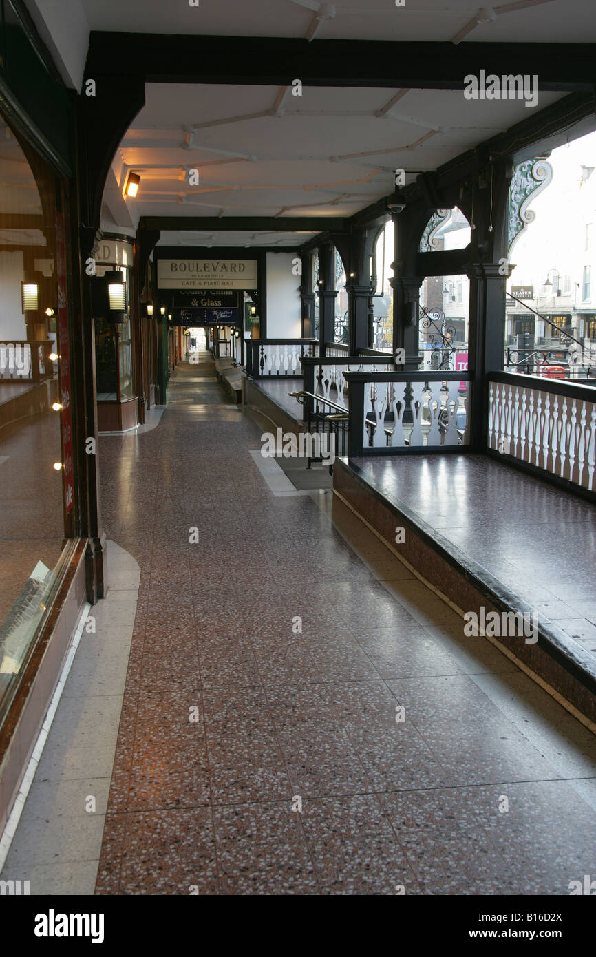 City of Chester, England. The Tudor dated Chester Rows and shops at ...